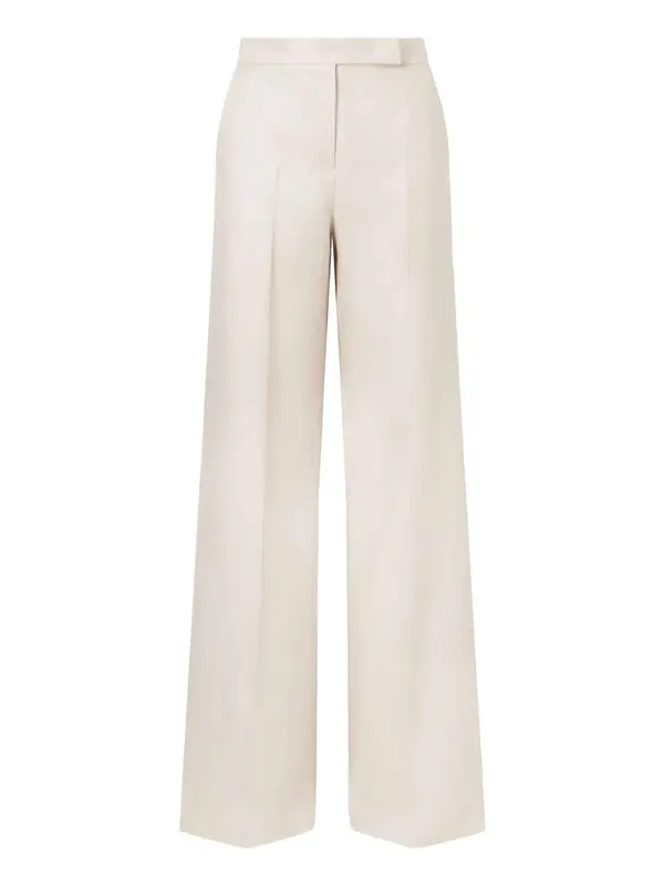 Max Mara Linen Wide-leg Pants - Beige