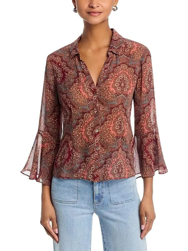 Paige Jasmeet Silk Blouse - Sunset Multi