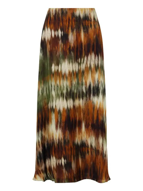 Johanna Ortiz Printed Silk-georgette Maxi Skirt - Multi