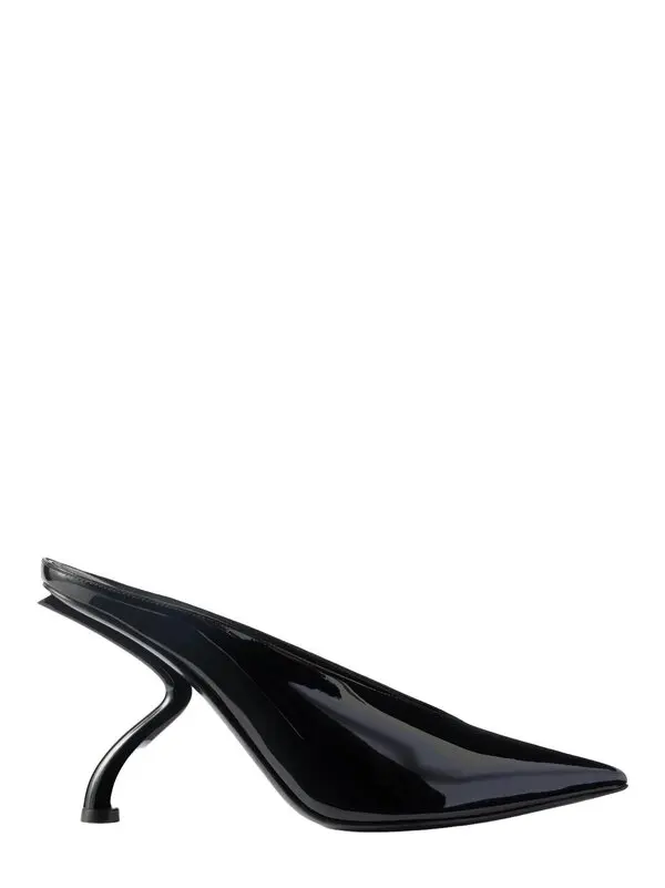 FERRAGAMO Itaca Patent-leather Mules - Black