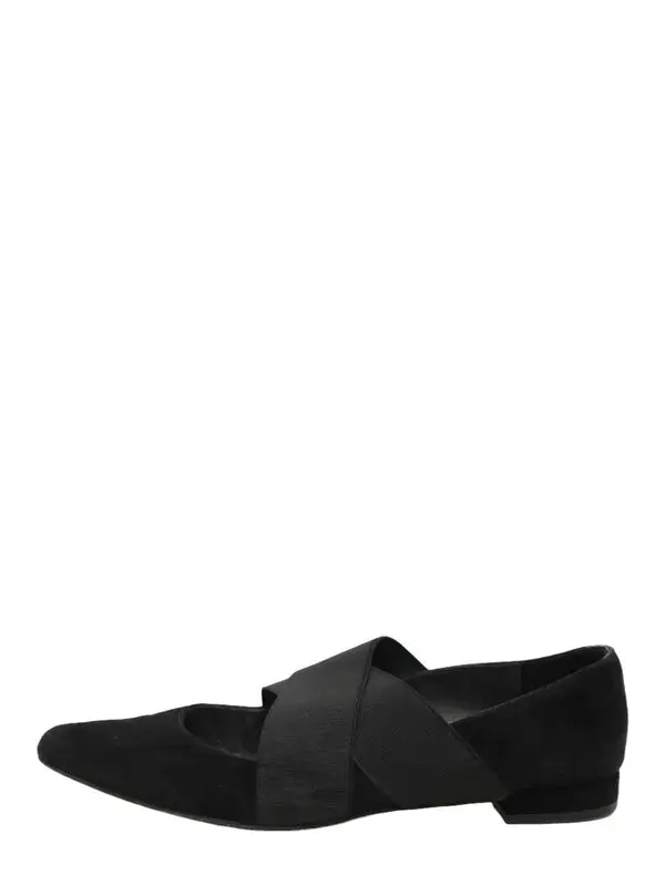 STUART WEITZMAN Crisscross Ballet Flat - Black
