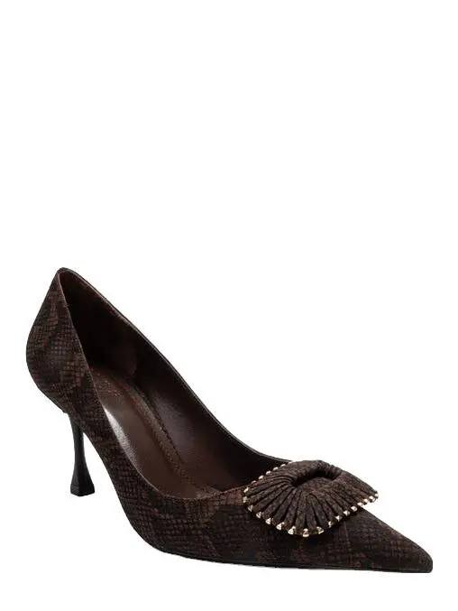PROLOGUE SHOES Rebel Stiletto Pumps - Brown Pattern