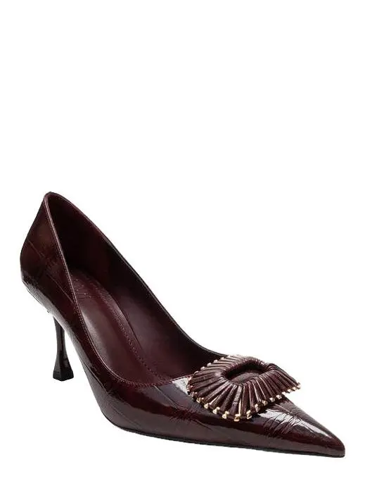 PROLOGUE SHOES Rebel Stiletto Pumps - Burgundy Print
