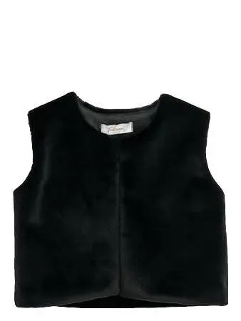 TULLEEN Allamanda Faux Fur Vest - Black