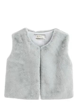 TULLEEN Allamanda Faux Fur Vest - Grey