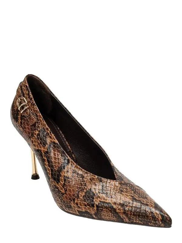 PROLOGUE SHOES Pointed-toe Stiletto Pumps - Tan Multi