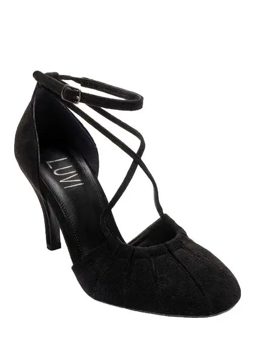 PROLOGUE SHOES Eliza Stiletto Pump - Black Suede