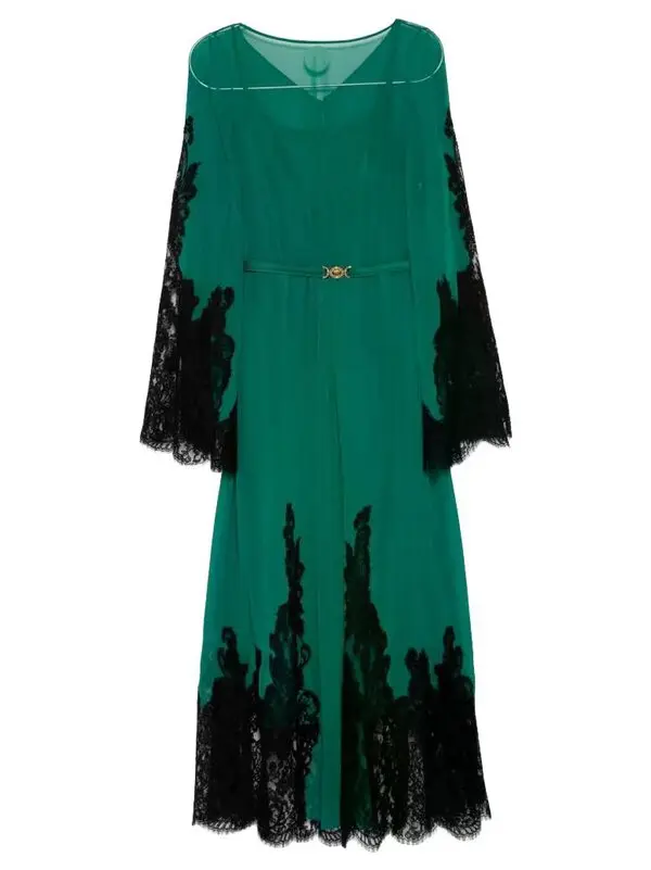 Versace Georgette Maxi Dress - Green