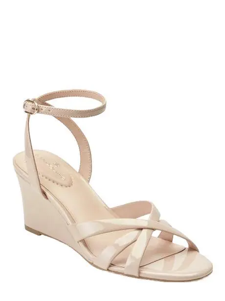 Bandolino Adler Ankle Strap Wedge Sandal - Light Natural