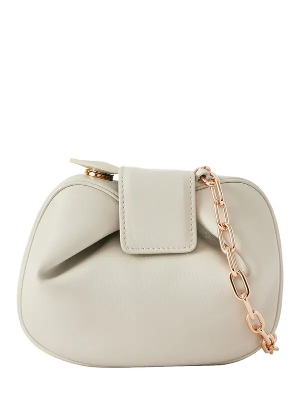 Gabriela Hearst Soft Demi Leather Clutch - Gray