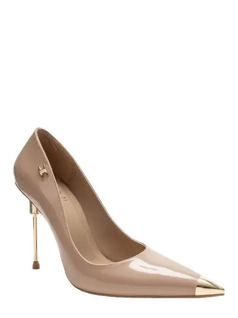 PROLOGUE SHOES Carlas Stiletto Pump - Beige Patent