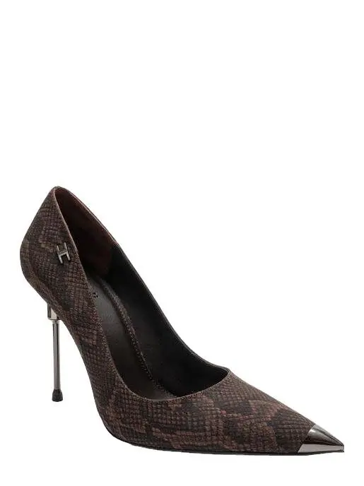 PROLOGUE SHOES Carlas Stiletto Pump - Brown Pattern