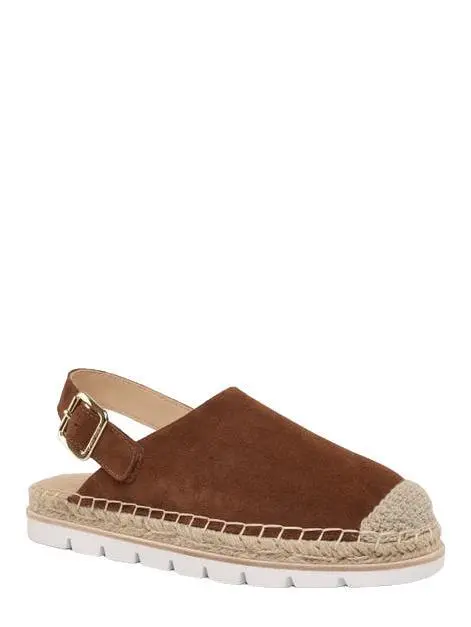 J/SLIDES NYC Bea Slingback Suede Mule - Tan