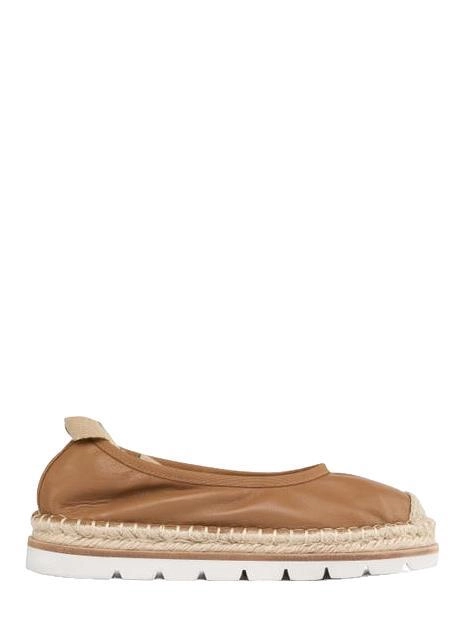 J/SLIDES NYC Bridget Leather Espadrille Flats - Tan