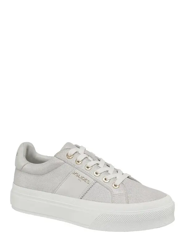 J/SLIDES NYC Gilda Leather Sneakers - Silver