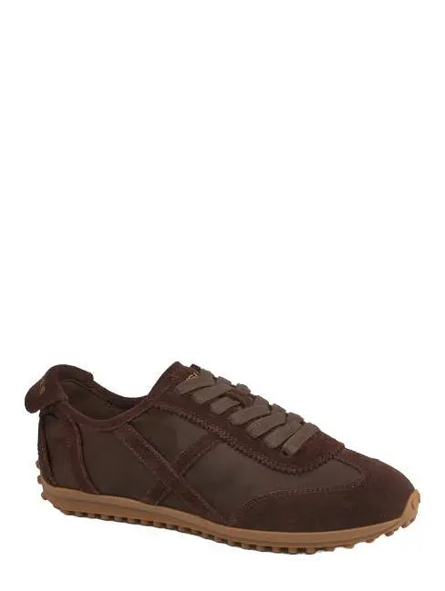 J/SLIDES NYC Emily Suede Sneaker - Chocolate