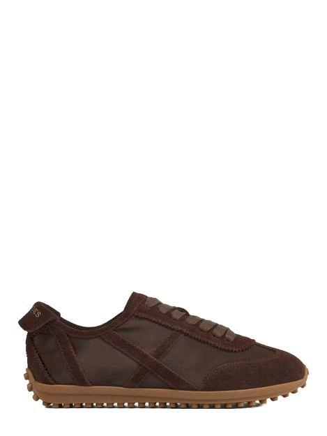 J/SLIDES NYC Emily Suede Sneaker - Chocolate