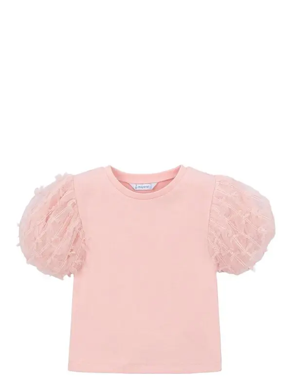 MAYORAL Top With Puff Sleeves - Pink