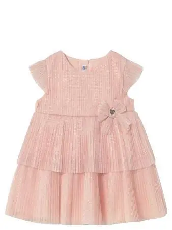 MAYORAL Dress With Glitter Bow - Pink