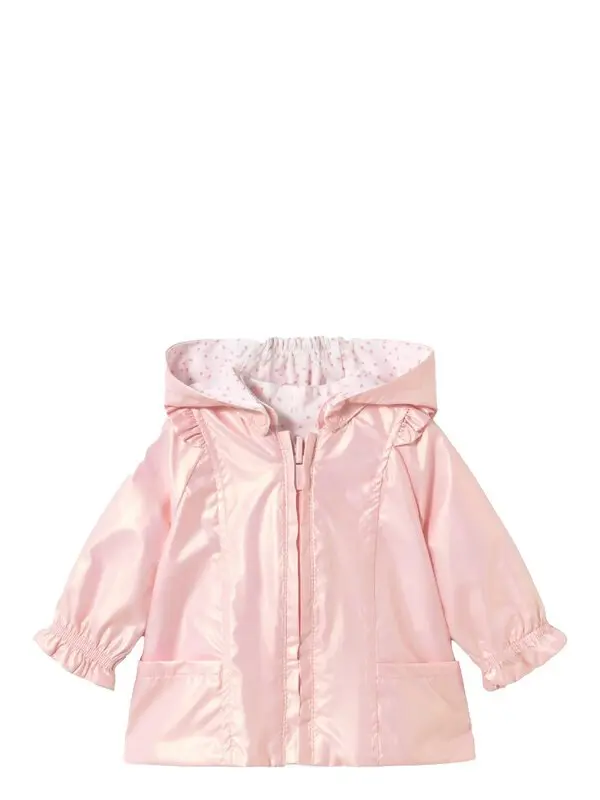MAYORAL Hooded Glossy Jacket - Pink