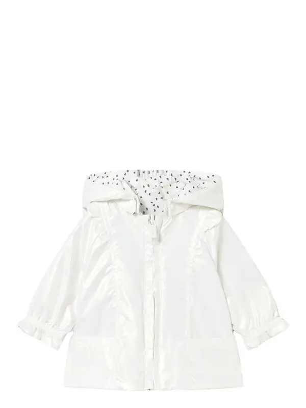 MAYORAL Hooded Glossy Jacket - White