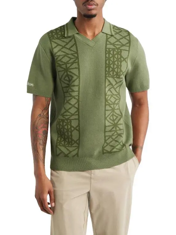 MALBON Habana Cotton Polo - Olivine