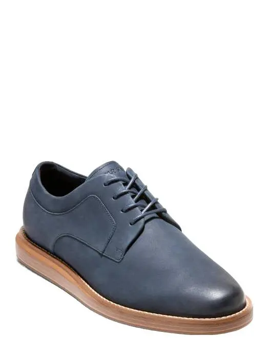 Cole Haan Grand Neoclassic Plain Toe Derby - Navy Blazer Nubuck/italian