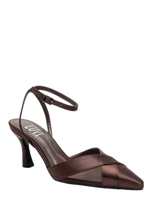 PROLOGUE SHOES Estela Stiletto Pump - Brown