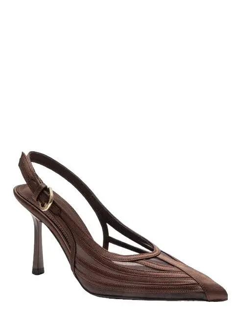 PROLOGUE SHOES Safira Stiletto Pump - Brown