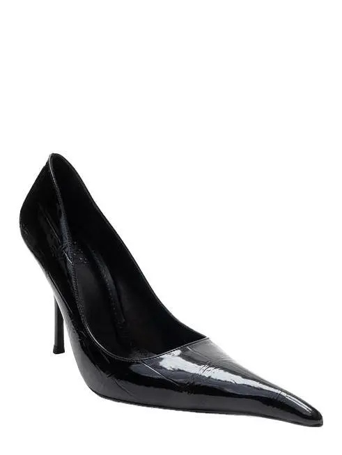 PROLOGUE SHOES Luce Pointed Toe Stiletto Pump - Black Print