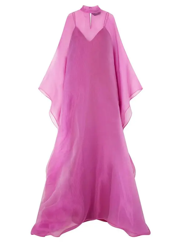 TALLER MARMO Sphinx Organza Turtleneck Gown - Pink