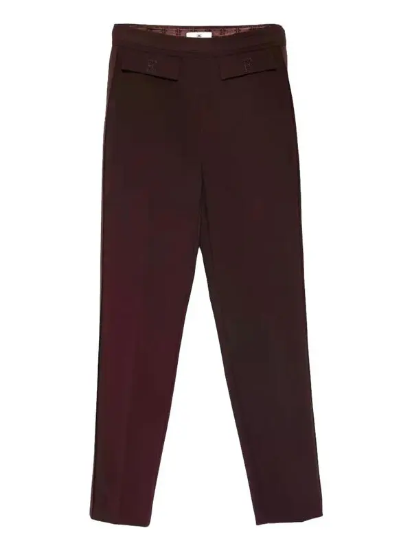 Elisabetta Franchi Press-crease Trousers - Brown