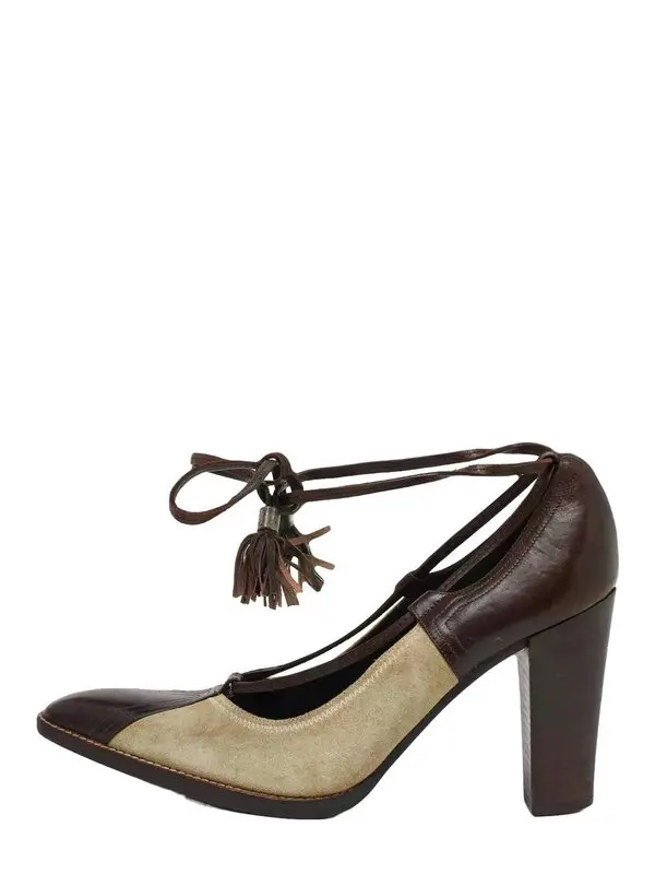 Saint Laurent 90mm Leather Pumps - Brown