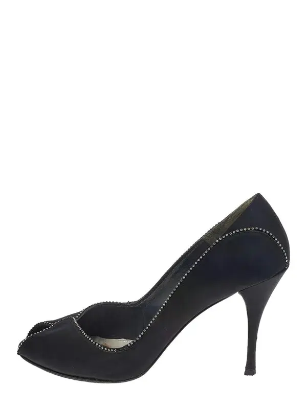 STUART WEITZMAN Embellished Peep-toe Pumps - Black