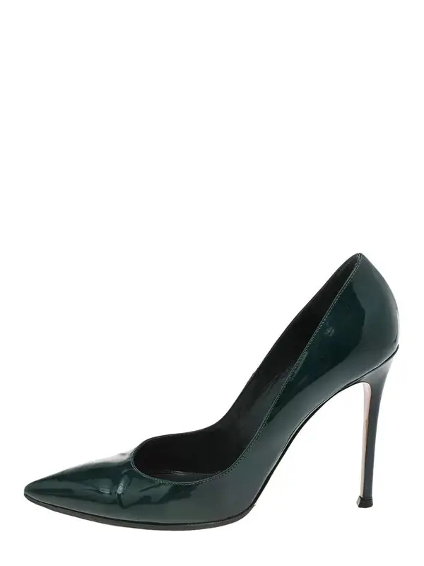GIANVITO ROSSI Patent Leather Pumps - Green