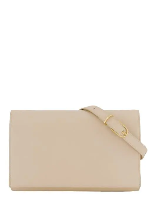 Vince Leather Crossbody Wallet - Marzipan