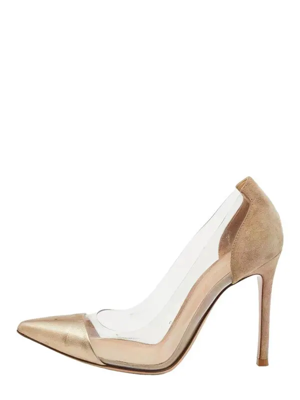 GIANVITO ROSSI 100mm Transparent Pumps - Gold