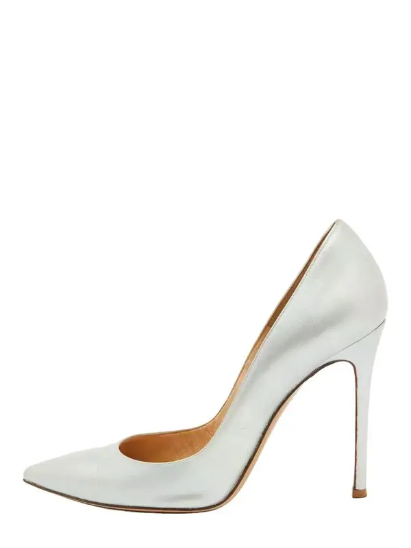 GIANVITO ROSSI Tone Pointed-toe Stiletto Pumps - Silver
