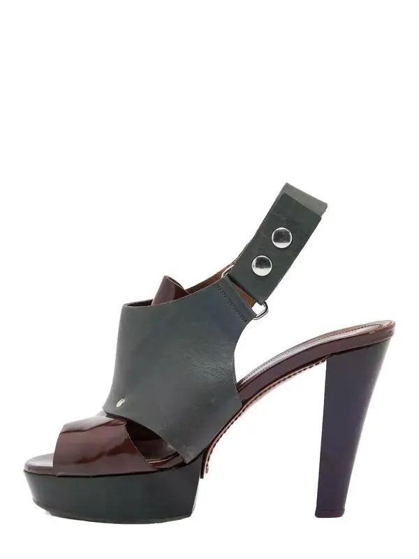 Marni Paneled High Heel Sandals - Grey