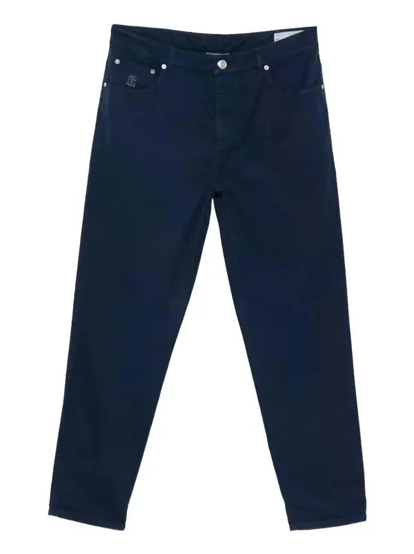Brunello Cucinelli Logo Jeans - Blue