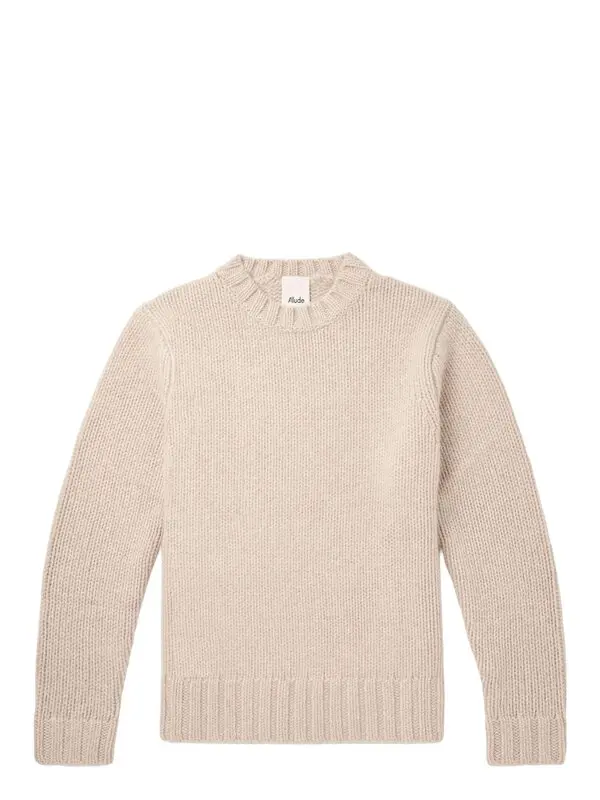 ALLUDE Cashmere Sweater - Beige