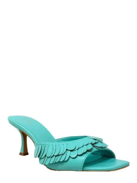 SHU SHOP Grace Embellished Slide Sandal - Aqua