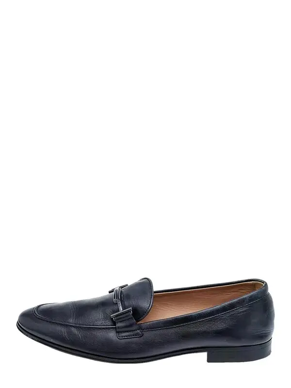 TOD'S Double-t Leather Loafers - Black