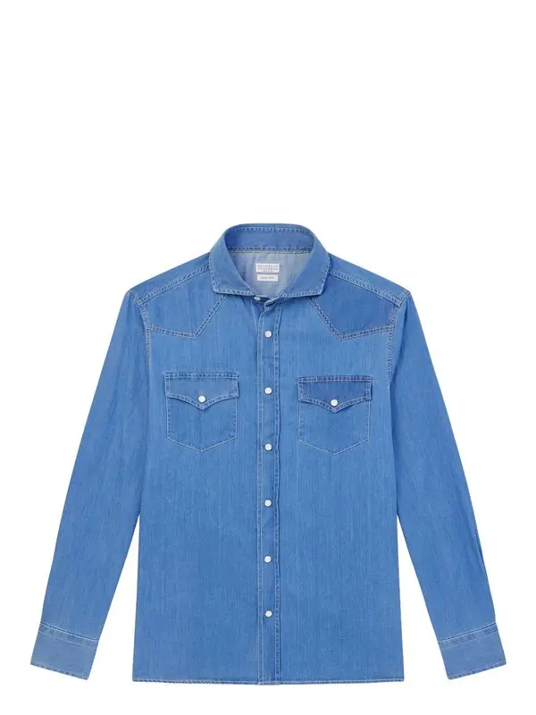Brunello Cucinelli Denim Shirt - Blue