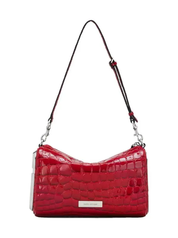 Marc Jacobs The Glossy Croc Snapshot Shoulder Bag - Red