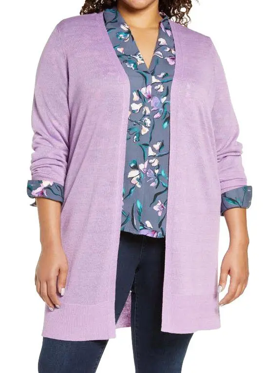 Halogen Long Cardigan - Purple Spectre