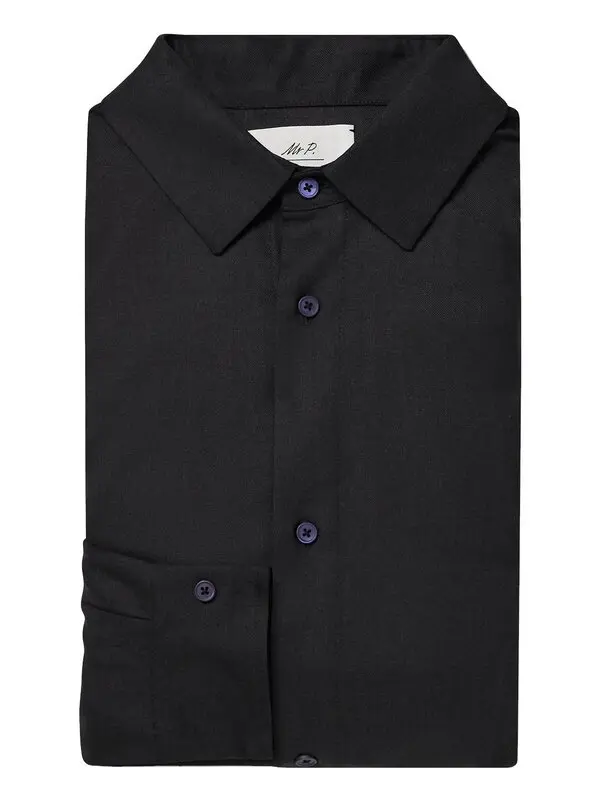 Mr P. Wool, Silk And Cashmere-blend Shirt - Gray