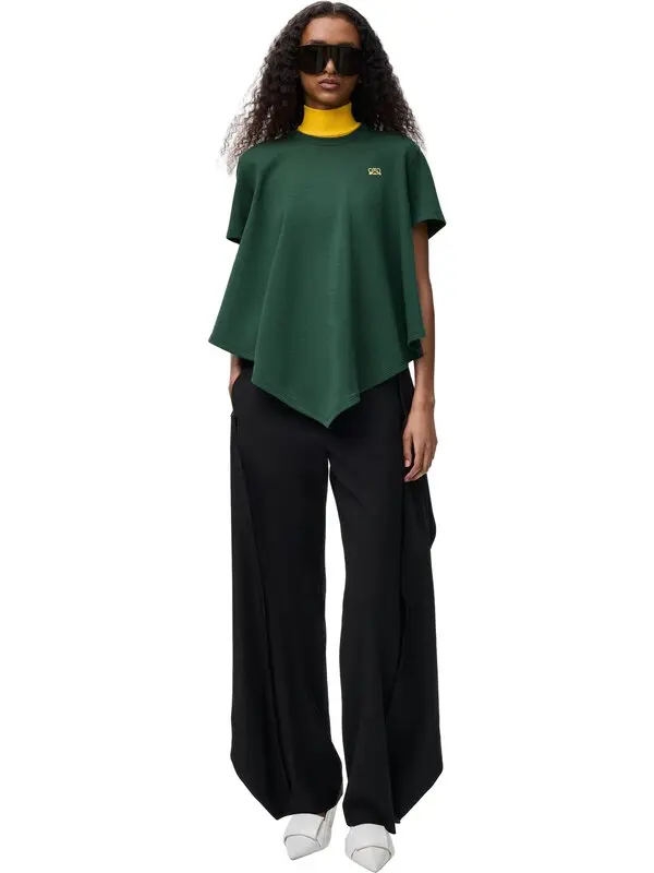 Loewe Cape T-shirt In Cotton Blend - Dark Green