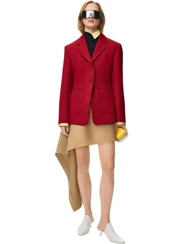 Loewe Jacket In Wool - Red