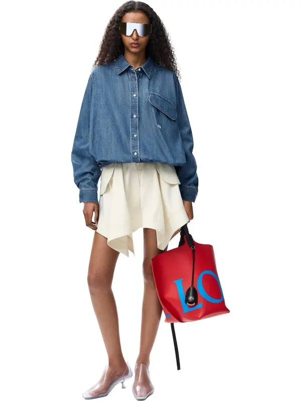 Loewe Belted Denim Shirt - Light Blue